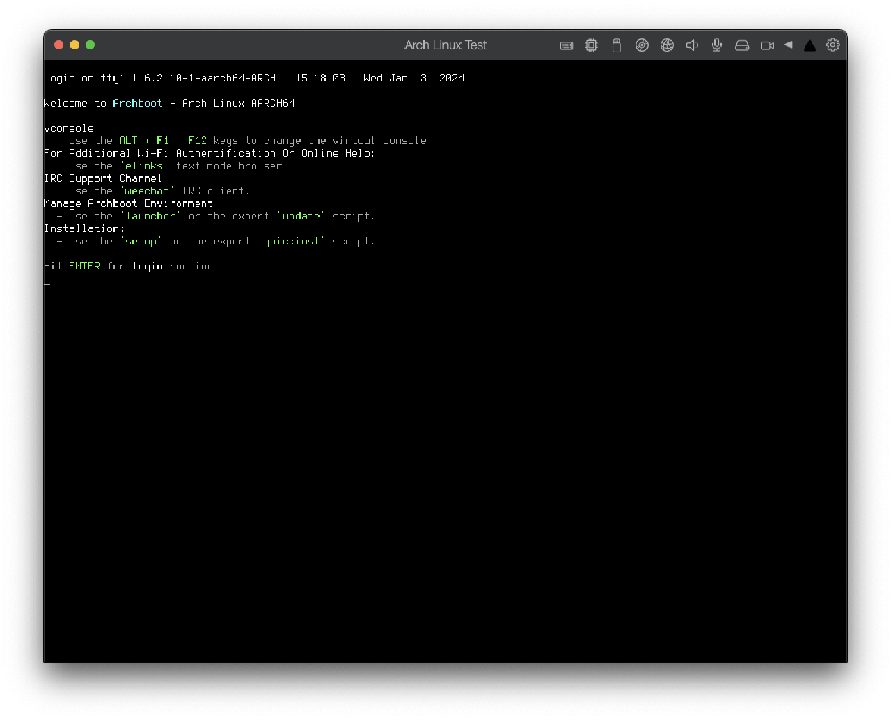 Arch Linux Parallels VM on M1 (Apple Silicon) · mattmoore.io